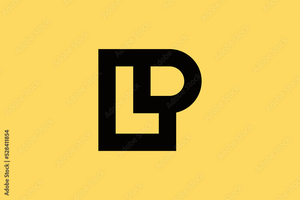 Minimal LP logo. Icon of a PL letter on a luxury background. Logo idea ...