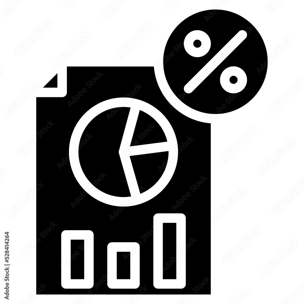 Loan report icon. Solid design. For presentation, graphic design ...