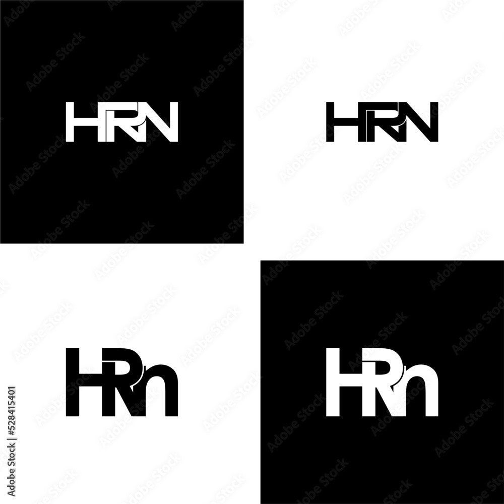 hrn letter original monogram logo design set Stock Vector | Adobe Stock