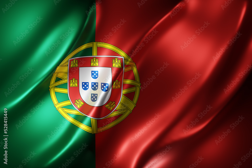 Portugal 3d flag Stock Illustration | Adobe Stock