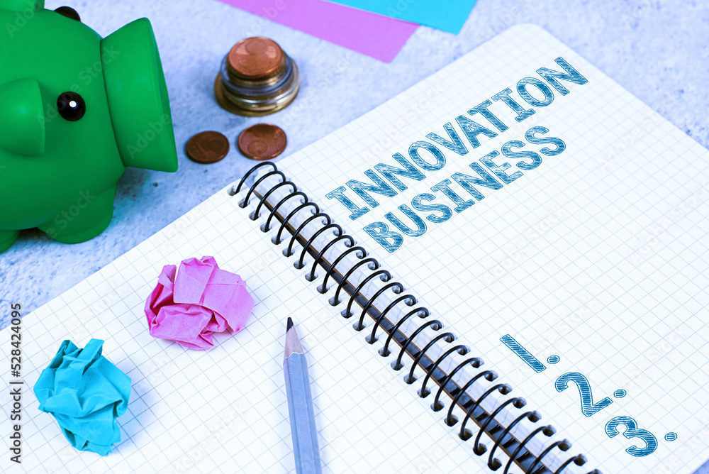 Writing displaying text Innovation Business. Word Written on Introduce ...