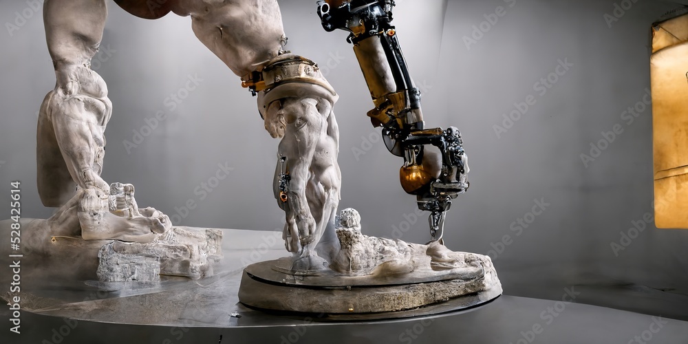 Ai Generated 3d Printed Robot Created By Modern Technology Developing ...