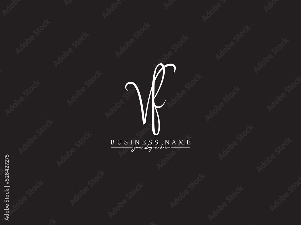 Simple VF Logo Icon, Unique Vf fv Logo Letter Vector Image Design For ...