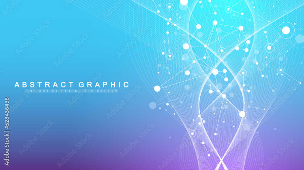 Scientific tree concept of network connection background. Database ...