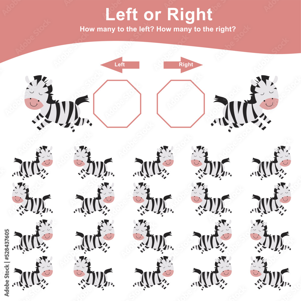 Left or Right Game for Preschool Children. Worksheet activity for ...