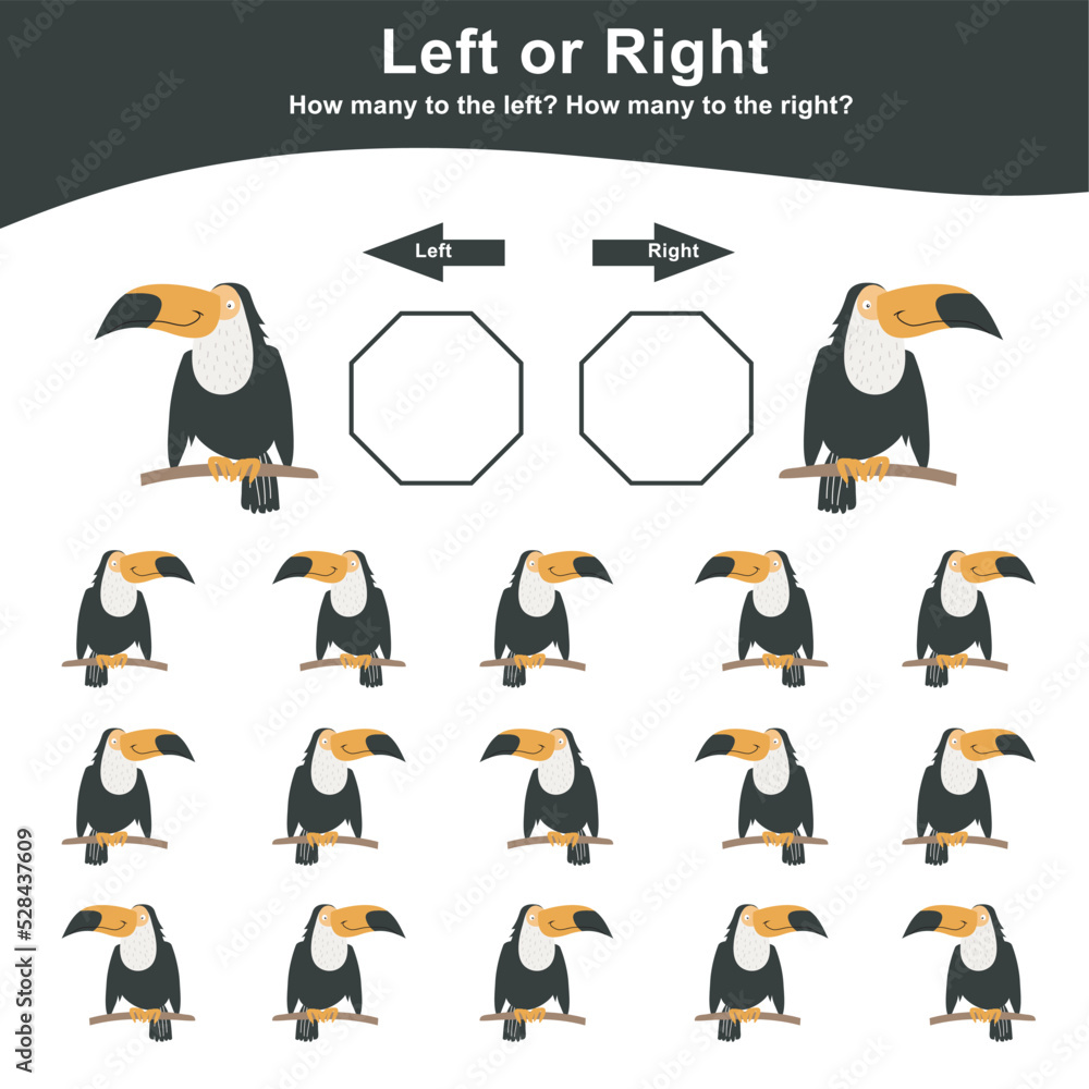 Left or Right Game for Preschool Children. Worksheet activity for ...