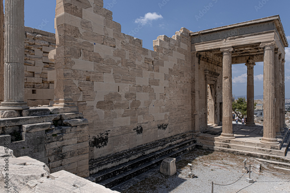 Erechtheum, the Temple of Athena Polios, an ancient Greek Ionic temple ...
