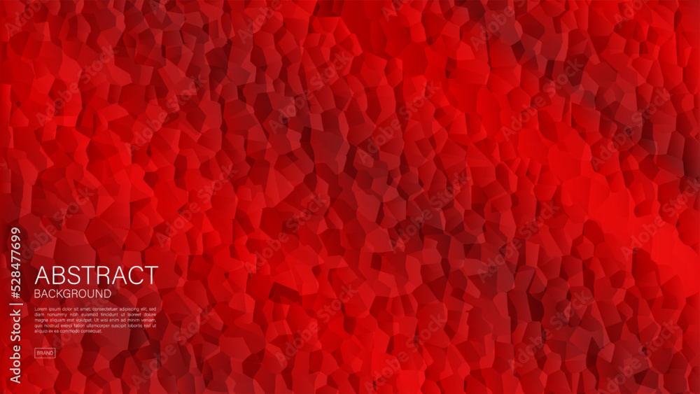 Red abstract background, polygon vector, Geometric vector, Minimal ...