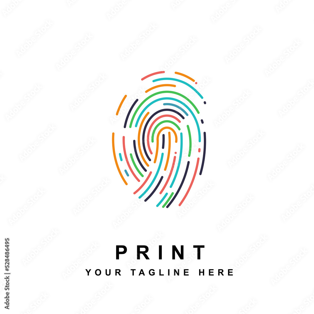 Fingerprint logo,fingerprint scan logo for business card identity ...