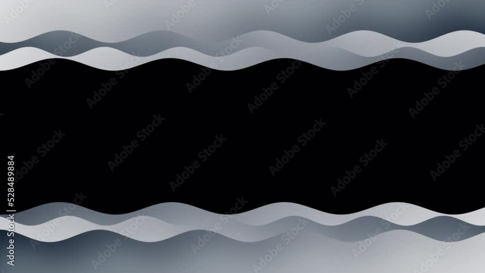 Gray wavy border motion background with copy space on 4K transparent ...