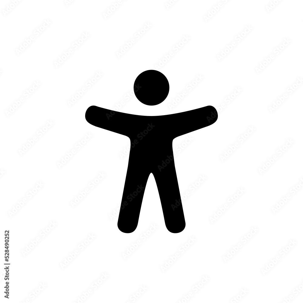 Accessibility fill icon vector png isolated on white background Stock ...