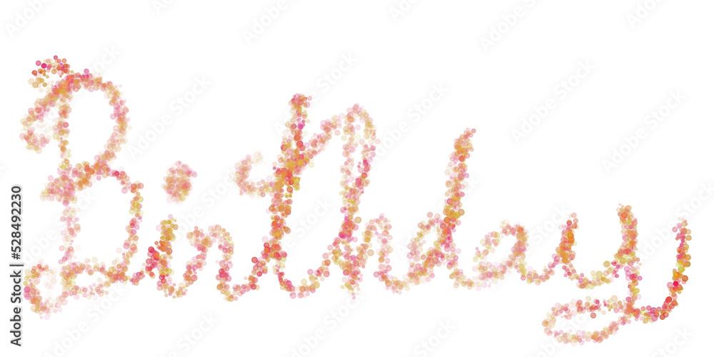 birthday text isolated on transparent background Stock Illustration ...