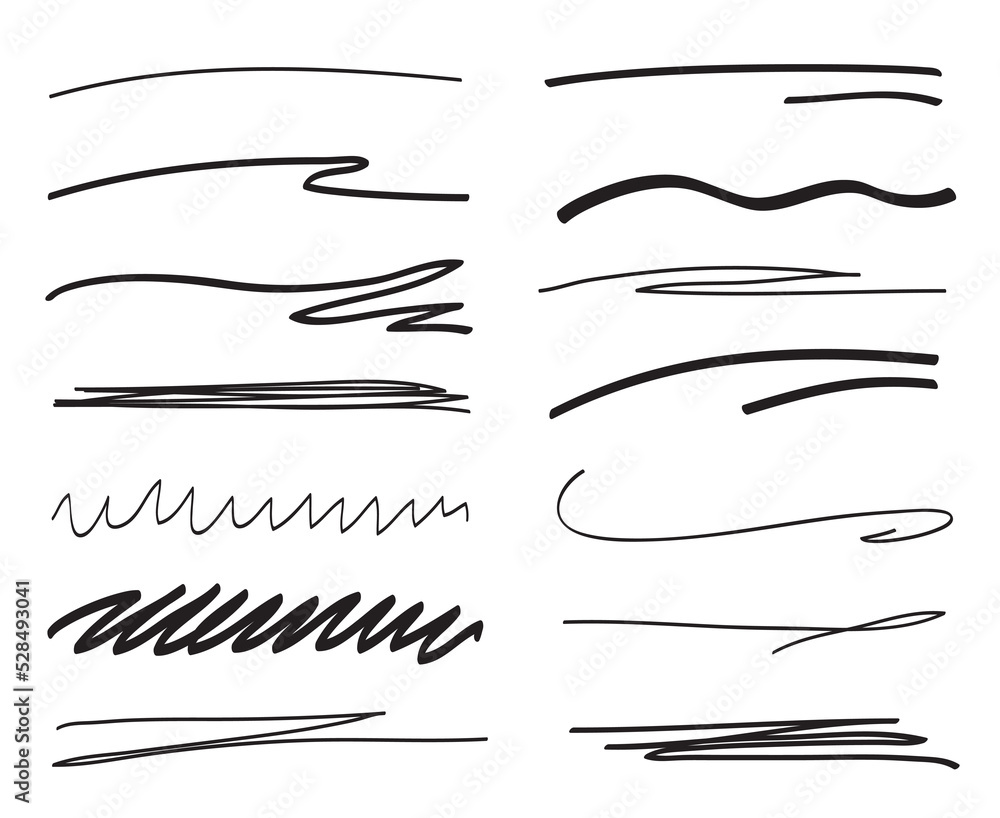 Backgrounds with array of lines. Stroke chaotic backdrops. Hand drawn ...