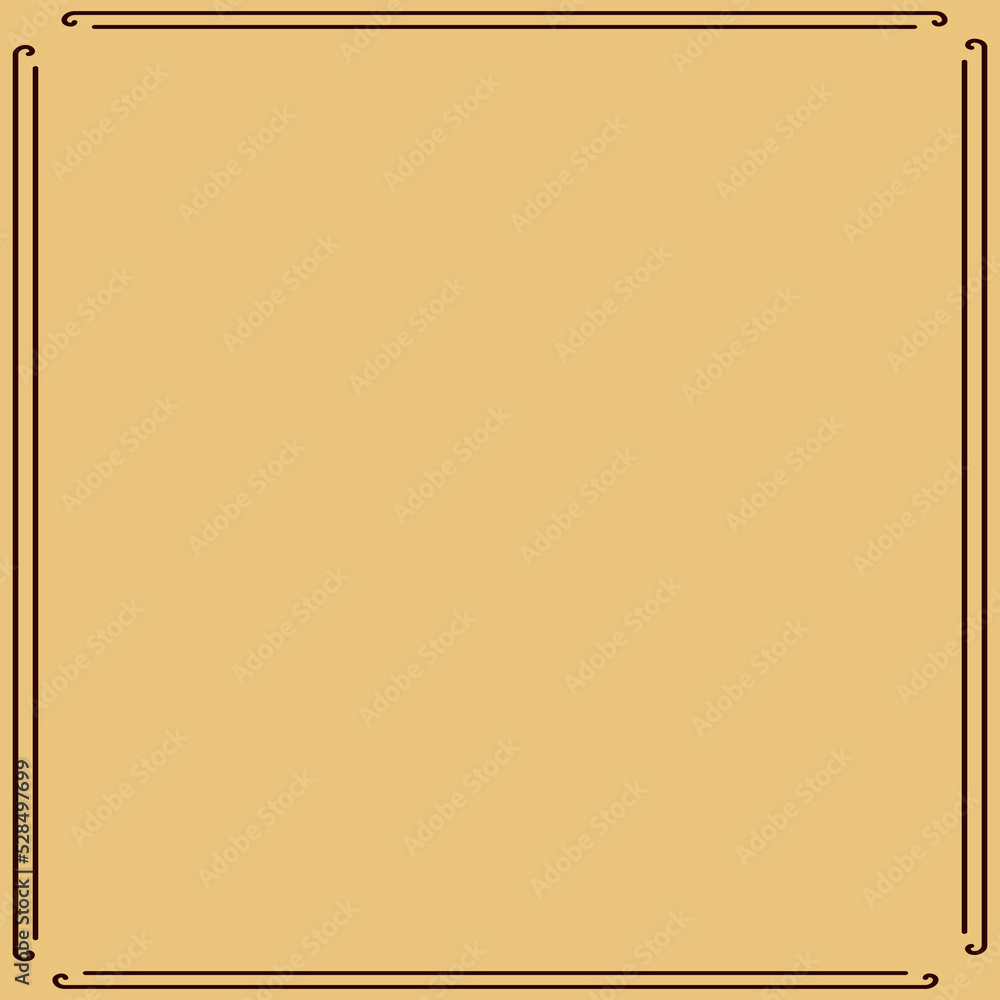 portrait orientation A4 size vintage gold frame isolated on white ...