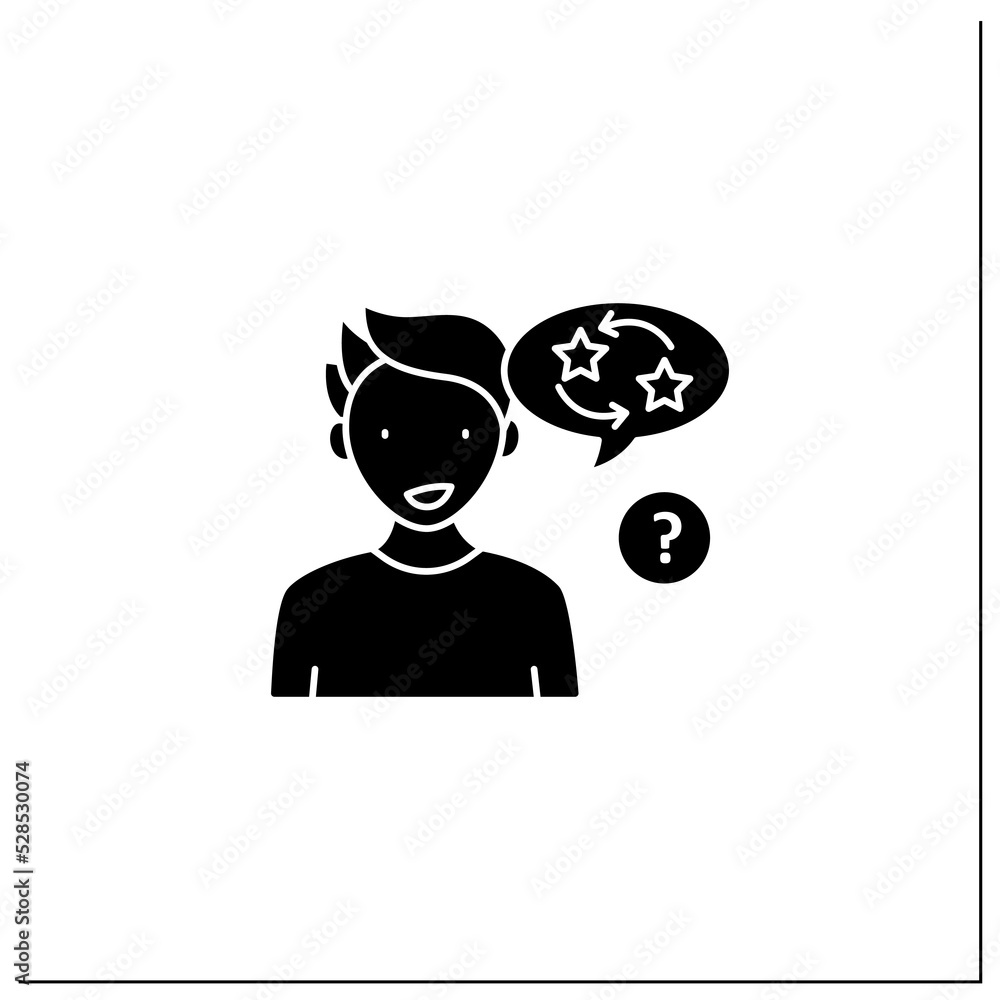 Clang Glyph Icon Meaningless Use Of Rhyming Words Mental Illness