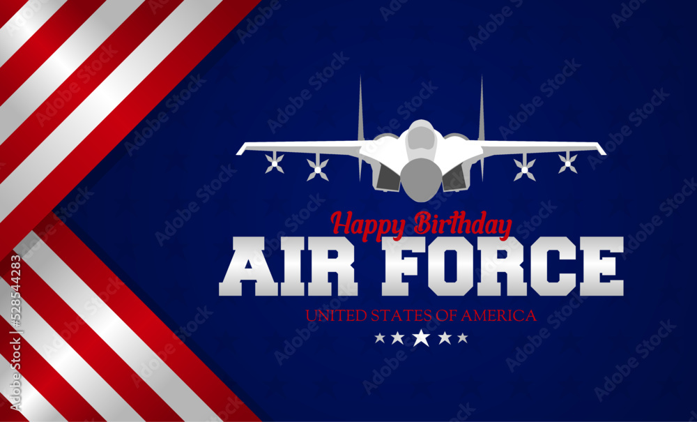 Happy birthday United States Air Force vector illustration. Stock ...