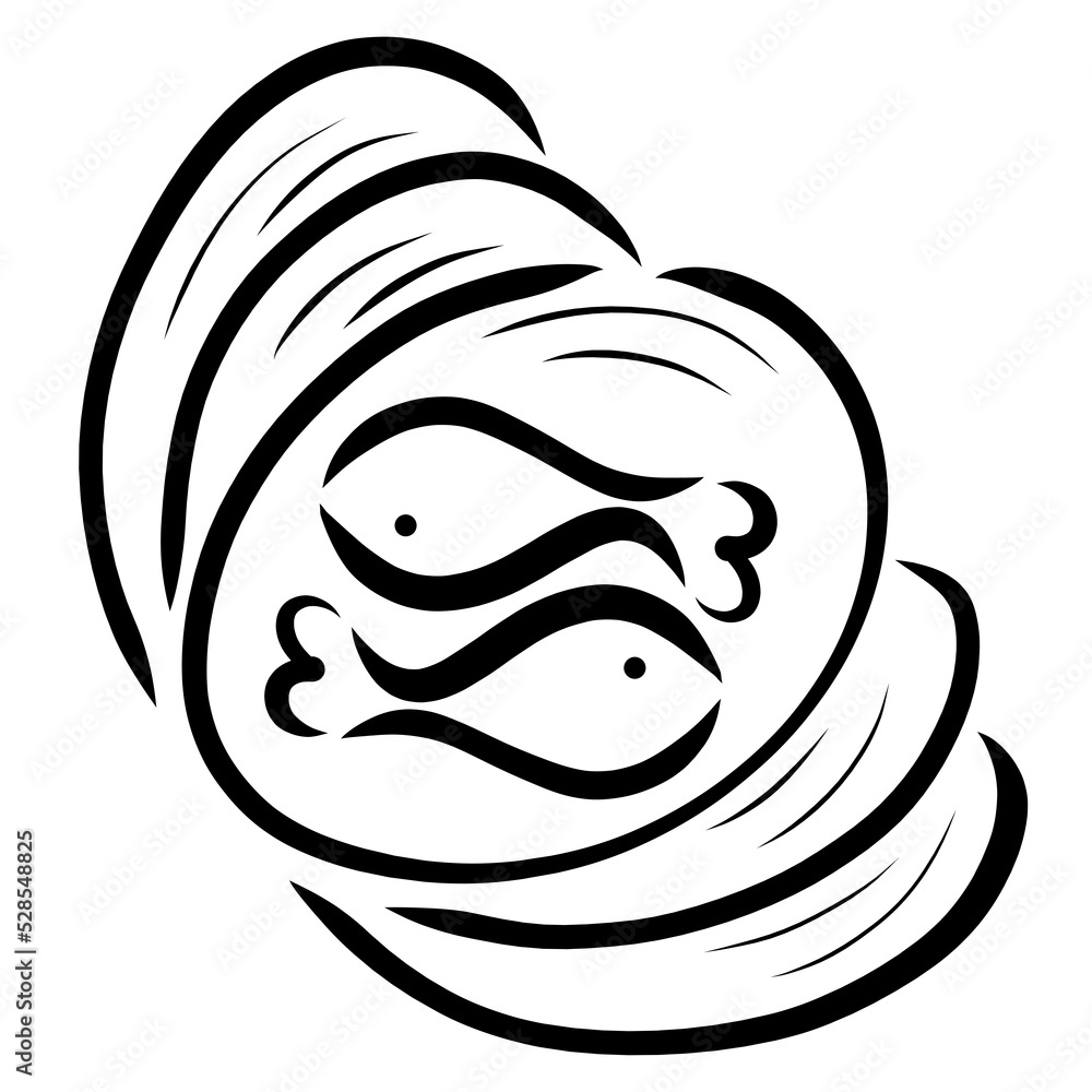 miracle of Jesus, multiplication of loaves and fish, biblical symbols ...