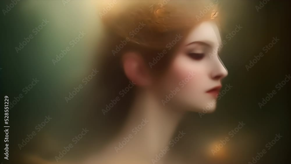 AI art generation process timelapse. Neural network imagining a digital ...