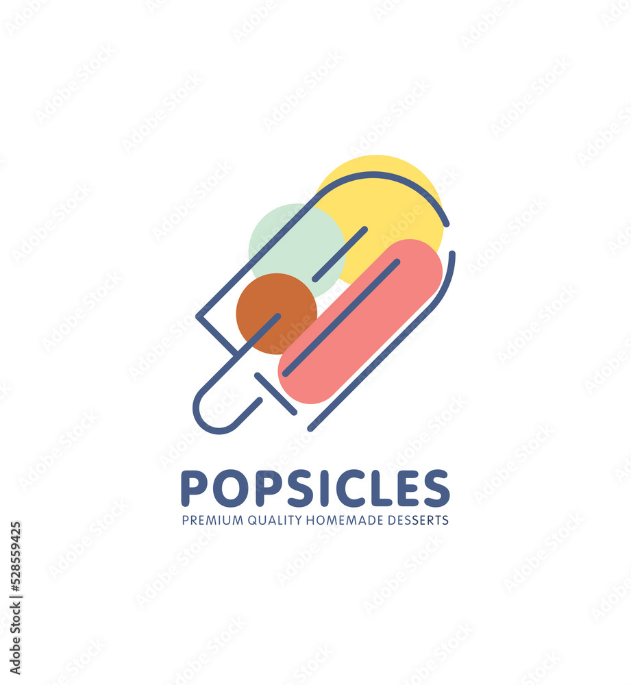Popsicle logo design template. Ice cream creative symbol concept ...