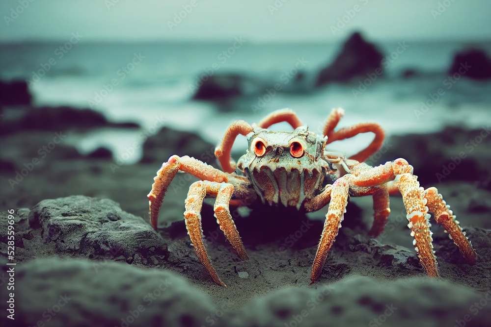 Creepy alien crustacean, otherworldly planet marine life - extremely ...