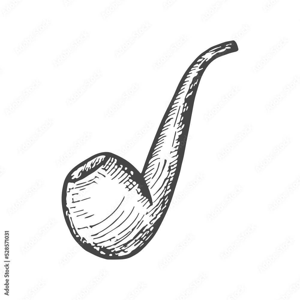 gentleman's pipe vector sketch hand drawing illustration Stock Vector ...