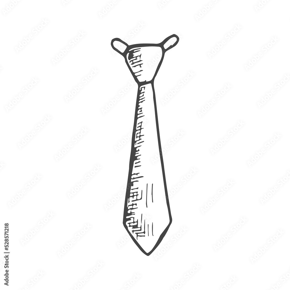 tie vector sketch hand drawing illustration Stock Vector | Adobe Stock