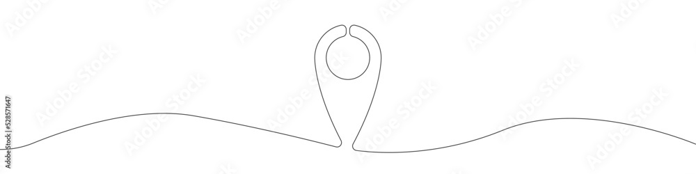Location icon line continuous drawing vector. One line Location icon ...