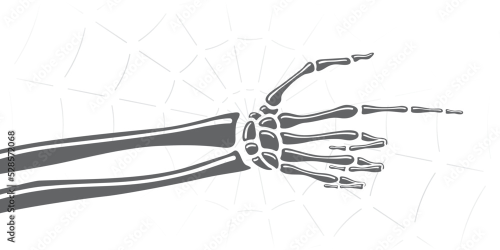 Dead Man Skeleton Hand Pointer Showing Direction Halloween Holidays ...