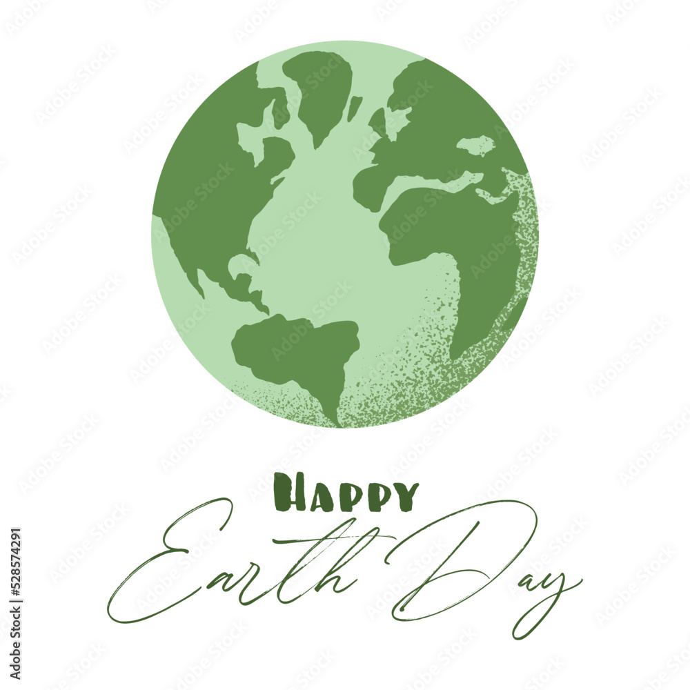 Vector illustration of Earth globe isolated on white background ...