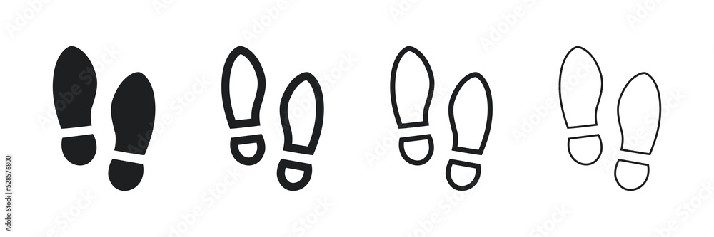 Art & IllustrationFootsteps icon template color editable. Shoes ...