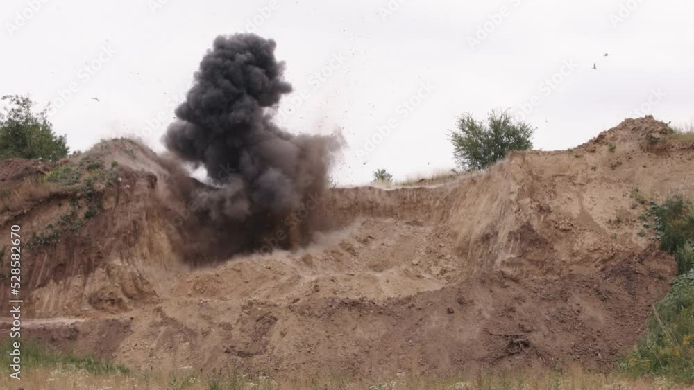 Fireball explosion, realistic fire explosion, time bomb, timer counting ...