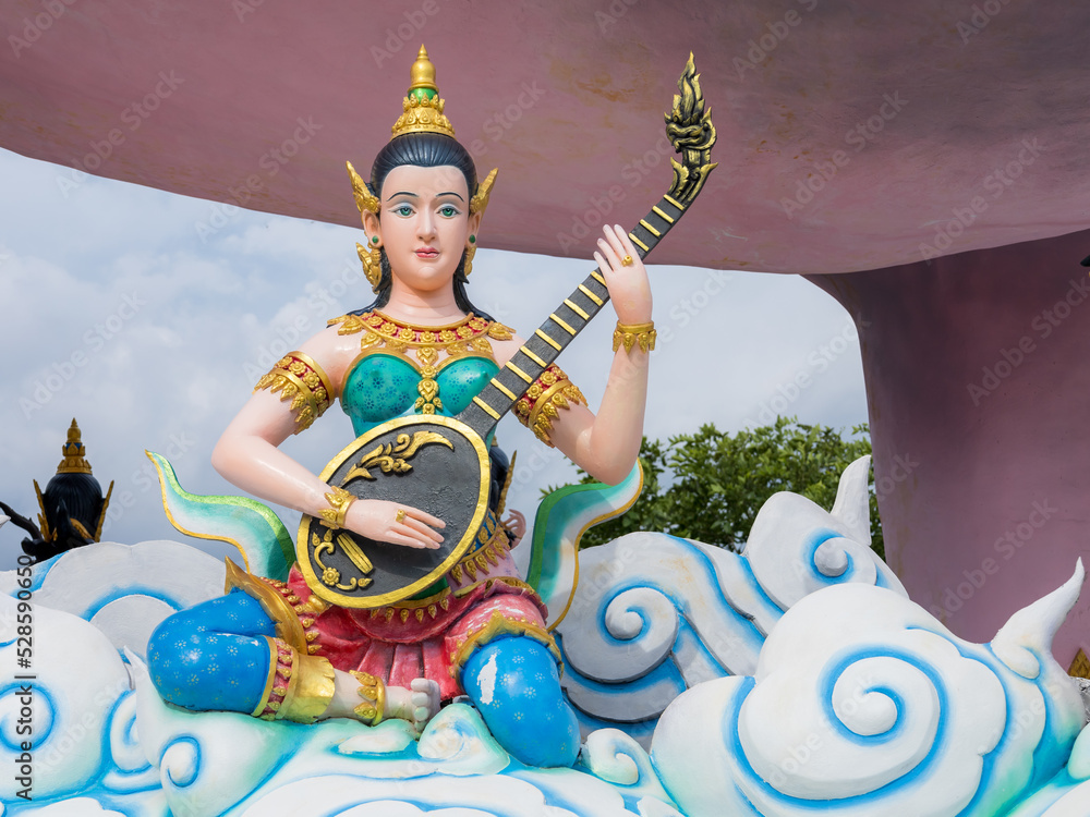 Nikhom Kham Soi, Mukdahan, Thailand - July 31, 2022: Statues of Thai ...