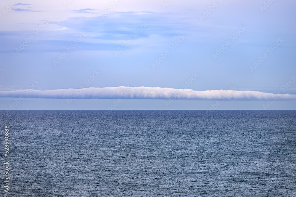 A rare roll cloud phenomenon, a type of arcus cloud that appears like a ...