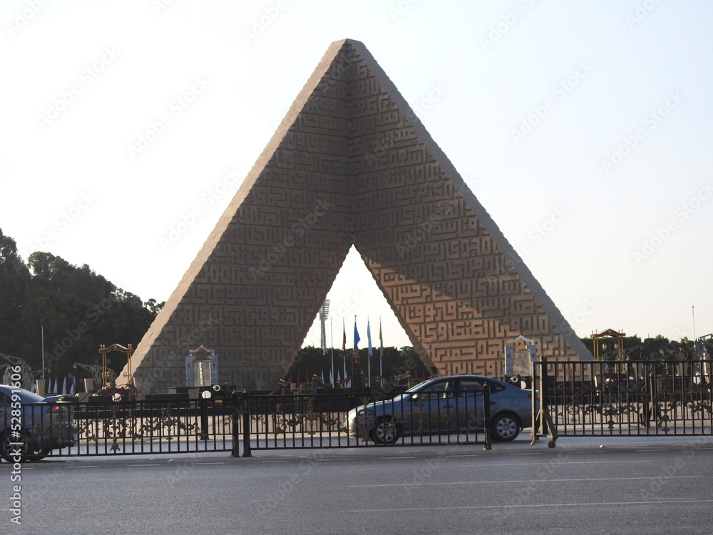 Cairo, Egypt, August 18 2022: The unknown soldier memorial place and ...