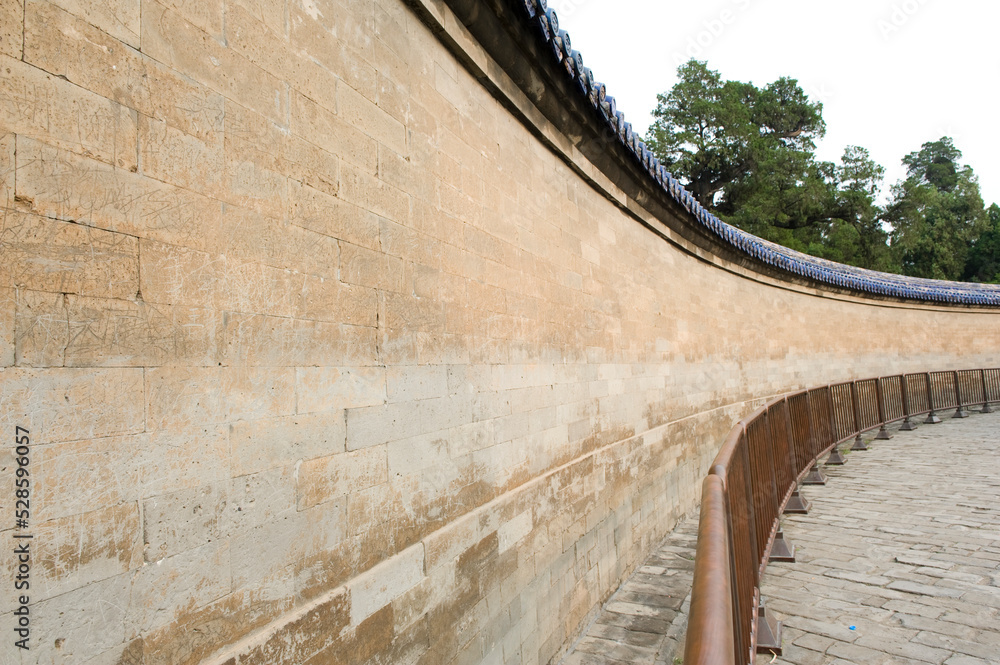 The Echo Wall of the Temple of Heaven in Beijing, China. The Temple of ...