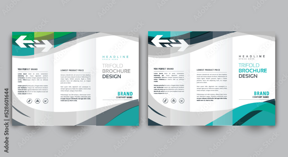Business Brochure. Flyer Design. Leaflets 3 fold Template. Cover Book ...
