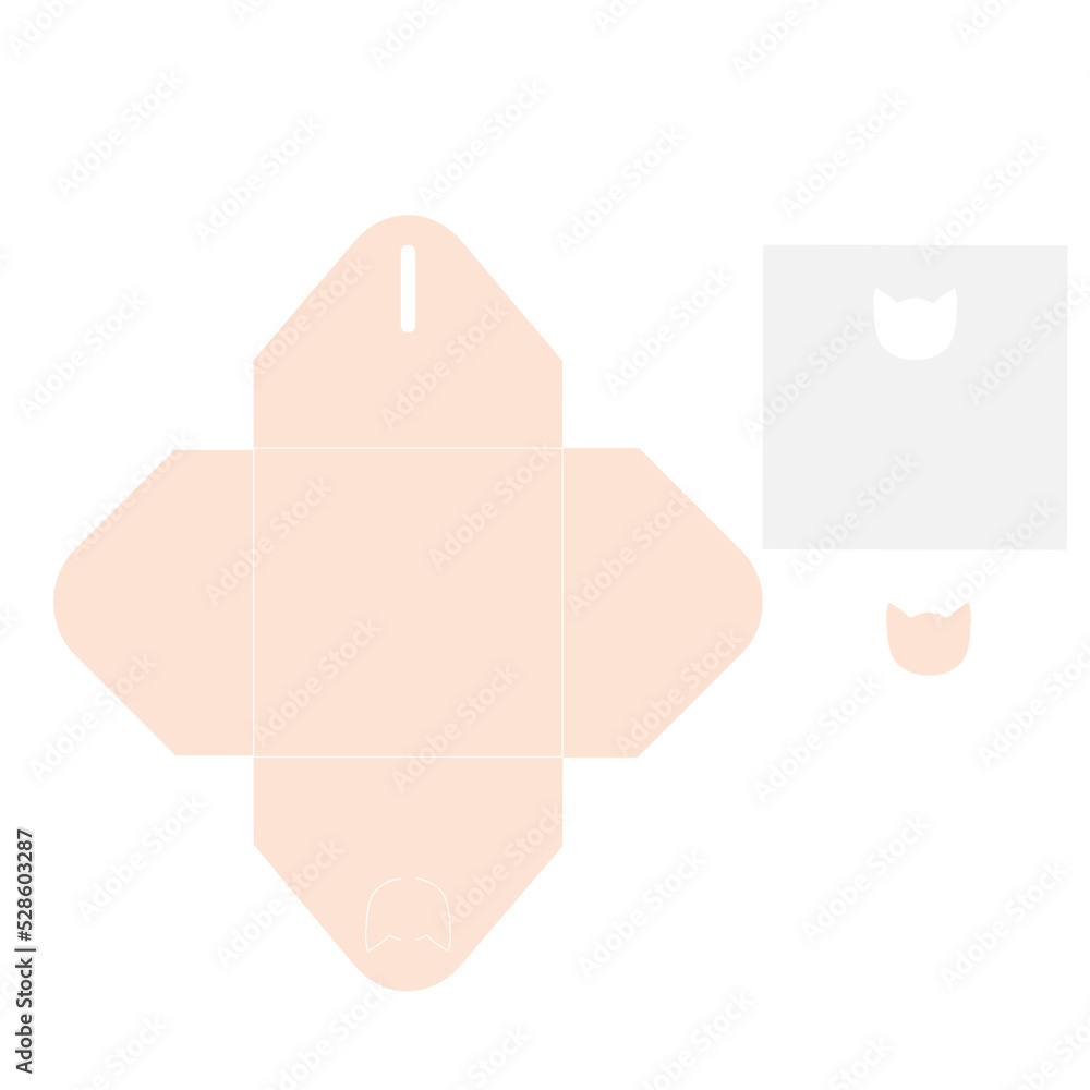 Cat Envelope and Card Template, laser cut, paper cutting, Silhouette ...