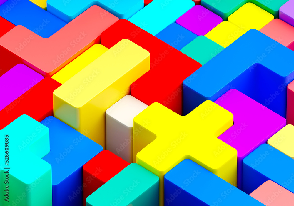 Isometric wallpaper. Colorful cubes. Background from isometric elements ...