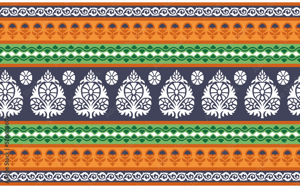 Seamless vector tribal border design Stock Vector | Adobe Stock