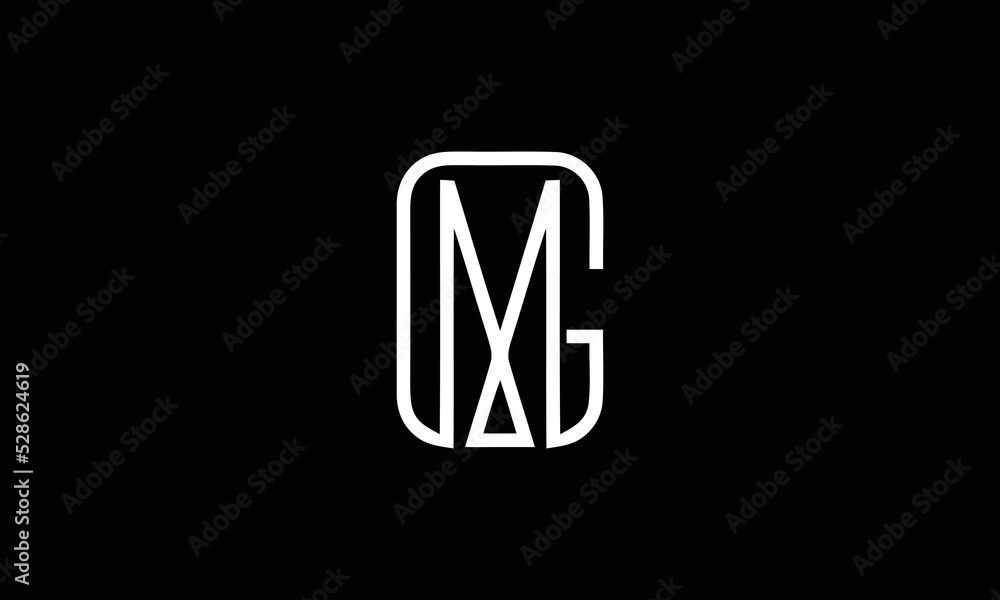 MG Letter Logo Design. Initial letters MG logo icon. Abstract letter MG ...