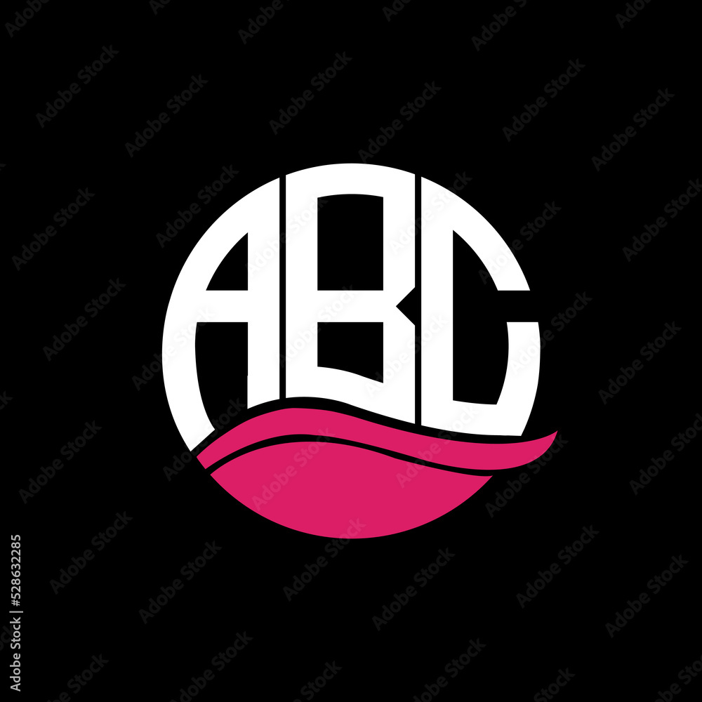 ABC logo monogram isolated on circle element design template, ABC ...