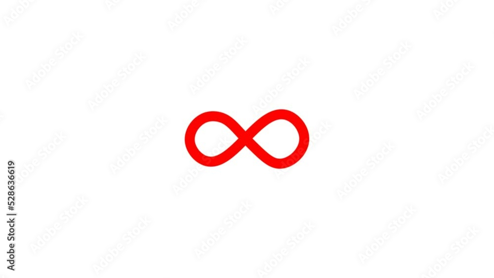 Infinity loop icon animation.Luma matte with transparent background 4K ...