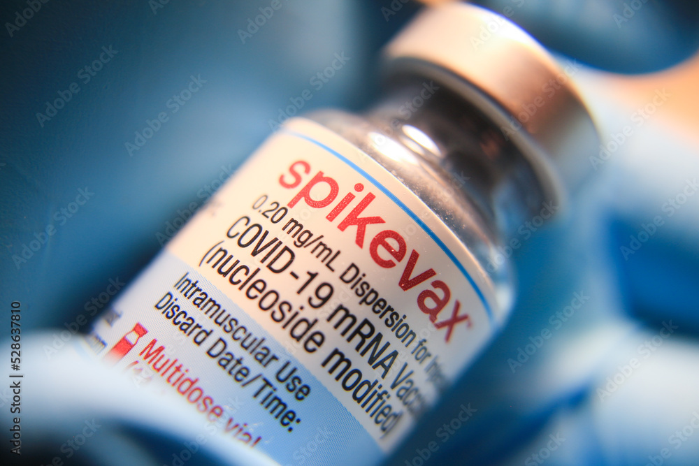 Thailand – SEPTEMBER 5. 2022: Closeup of biontech pfizer and moderna ...