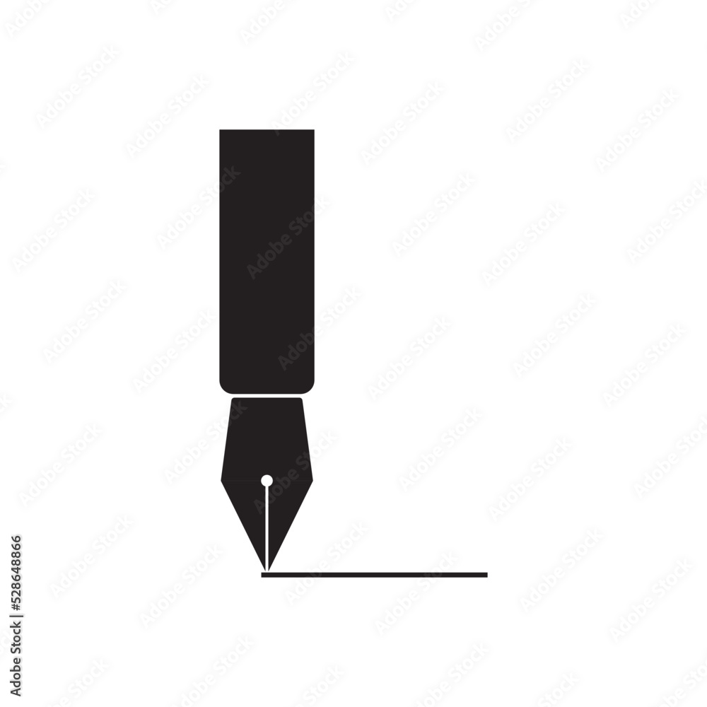 pen icon logo vector design, this image can be used for making company ...