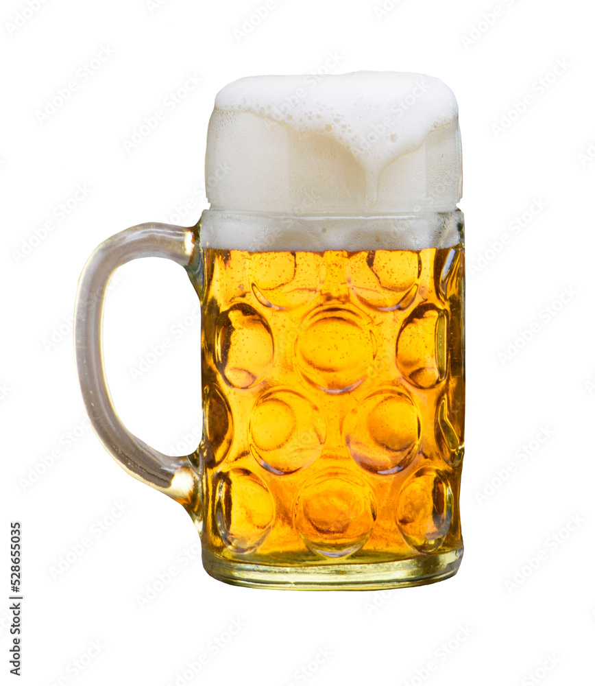 Maßkrug mit Bier auf dem Oktoberfest in München Stock Photo | Adobe Stock