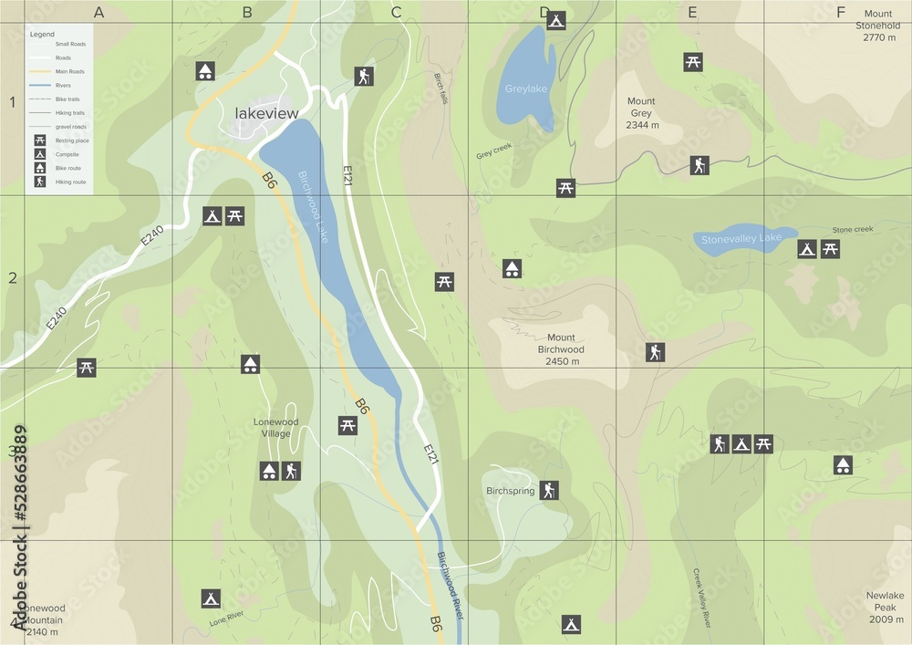 World map structure Stock Illustration | Adobe Stock