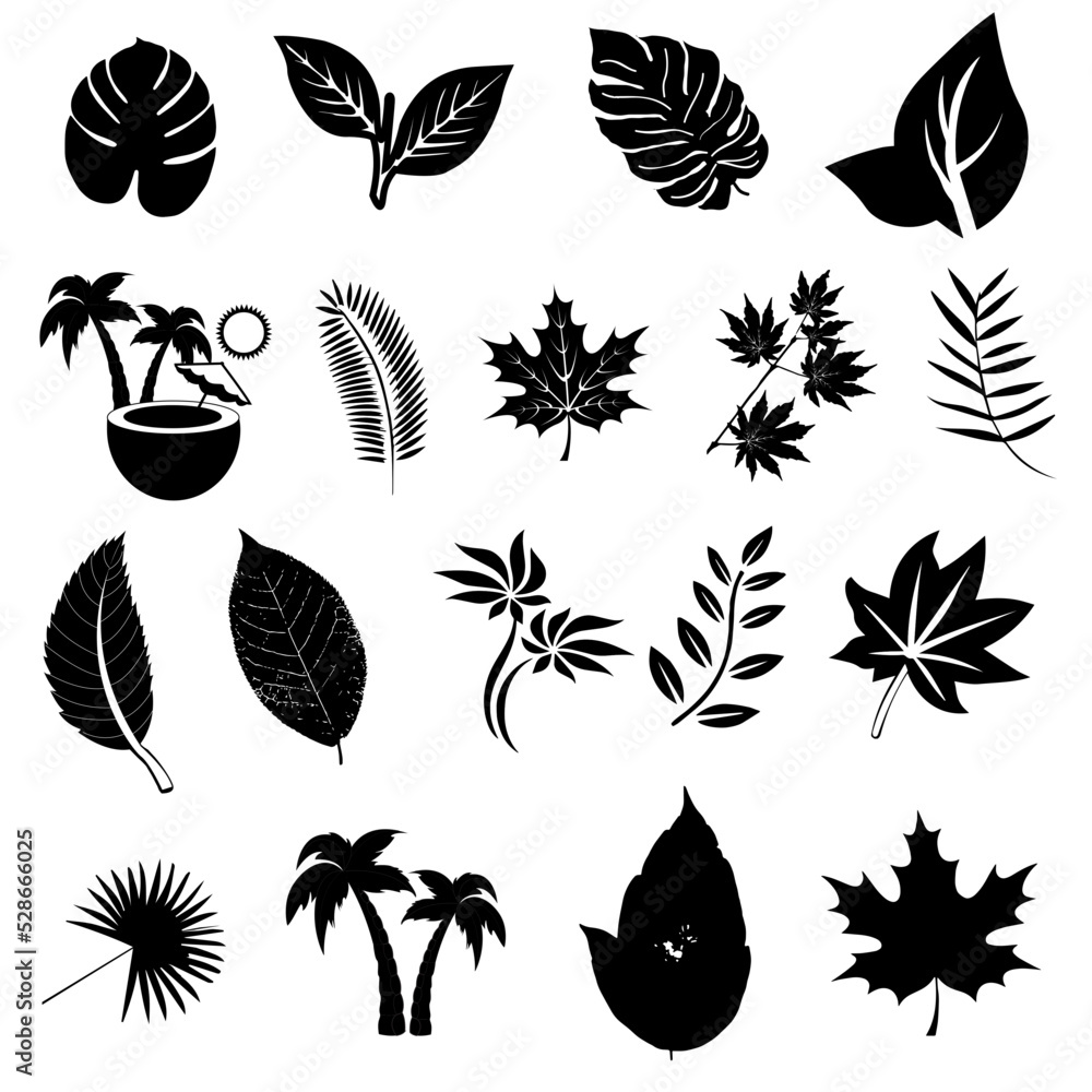 Leaves SVG, Leaves Vector, Leaves Design, Oak Leaves, Tree Leaves SVG ...