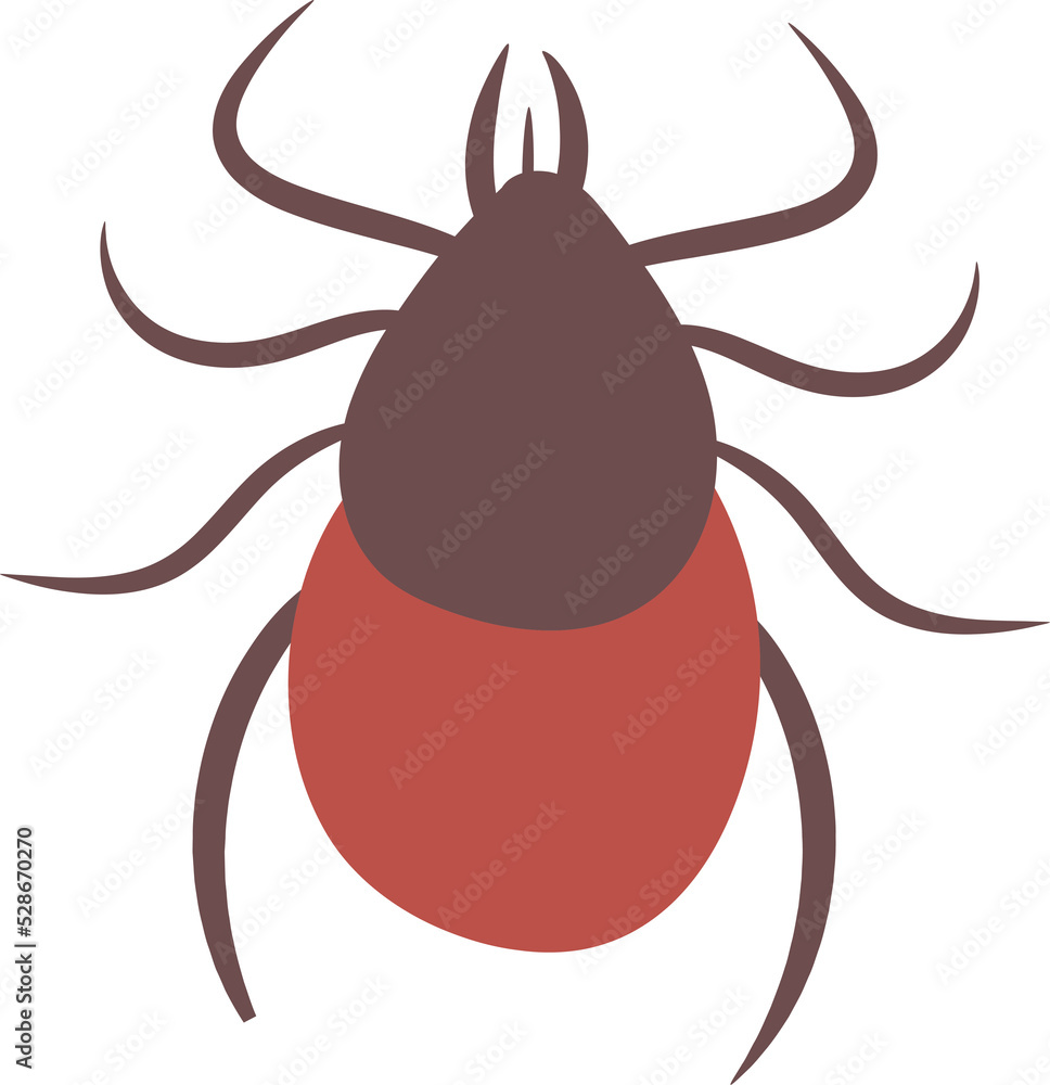 Tick Parasite Animal. Tick Bite Vector Clipart Silhouette. Stock ...