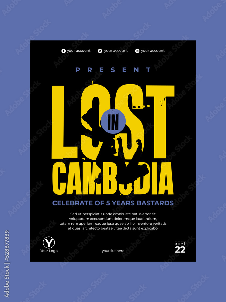 Movie poster. cinema camera and simple poster movies posters template ...