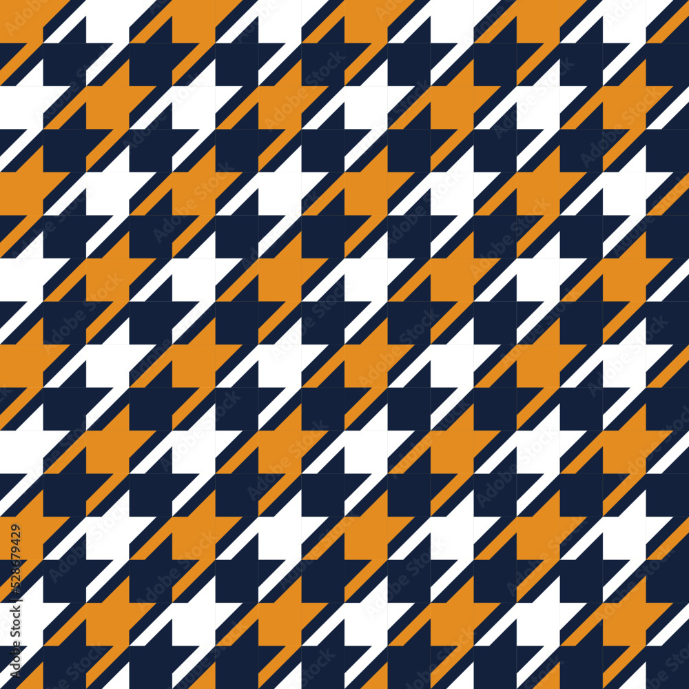 Seamless houndstooth pattern background with yellow black white and ...
